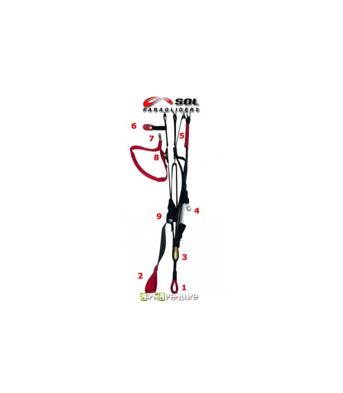 Paramotor risers SOL