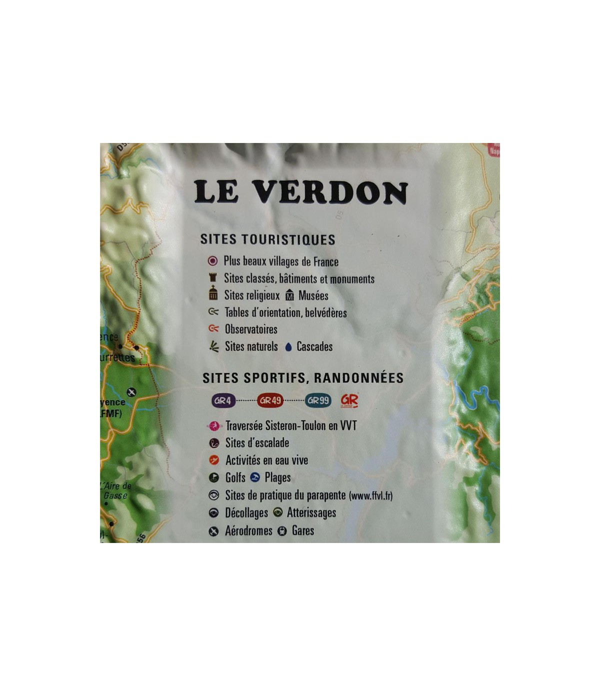 Relief map of the Hautes Alpes - Air et Aventure