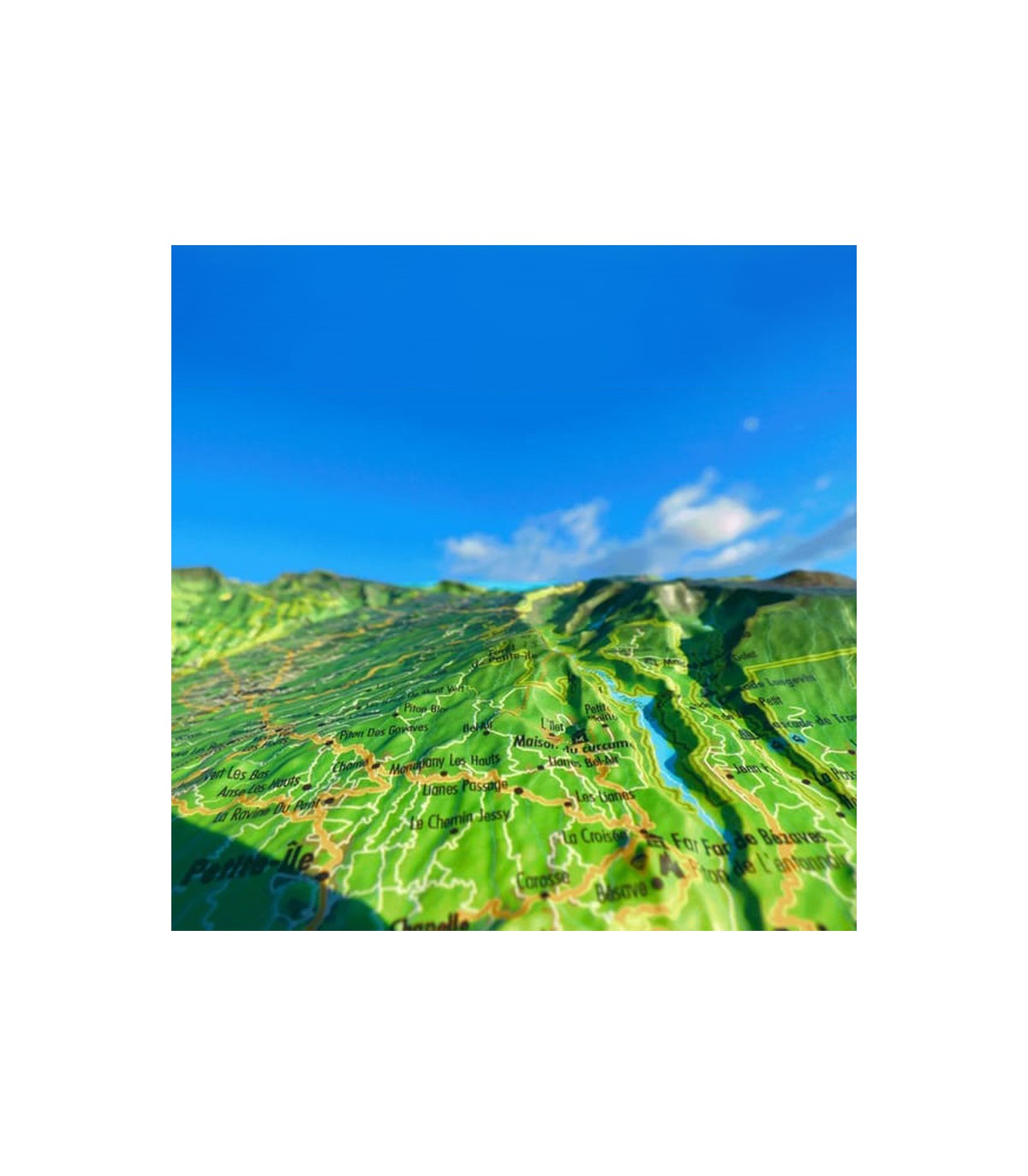 3DMap Reunion Island Relief Map - Gift ideas