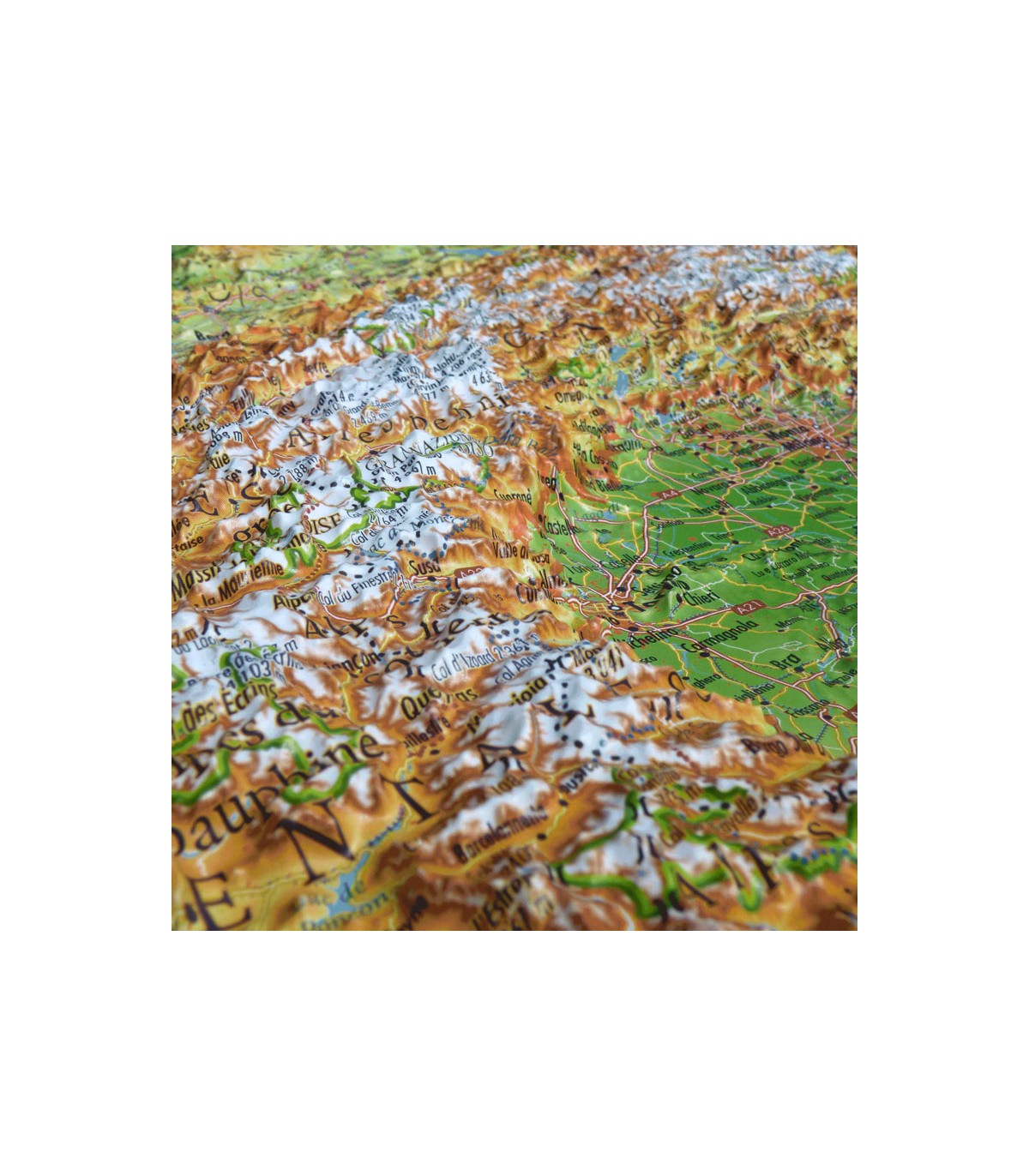 3DMap Alpine Arc Relief Map - Air et Aventure