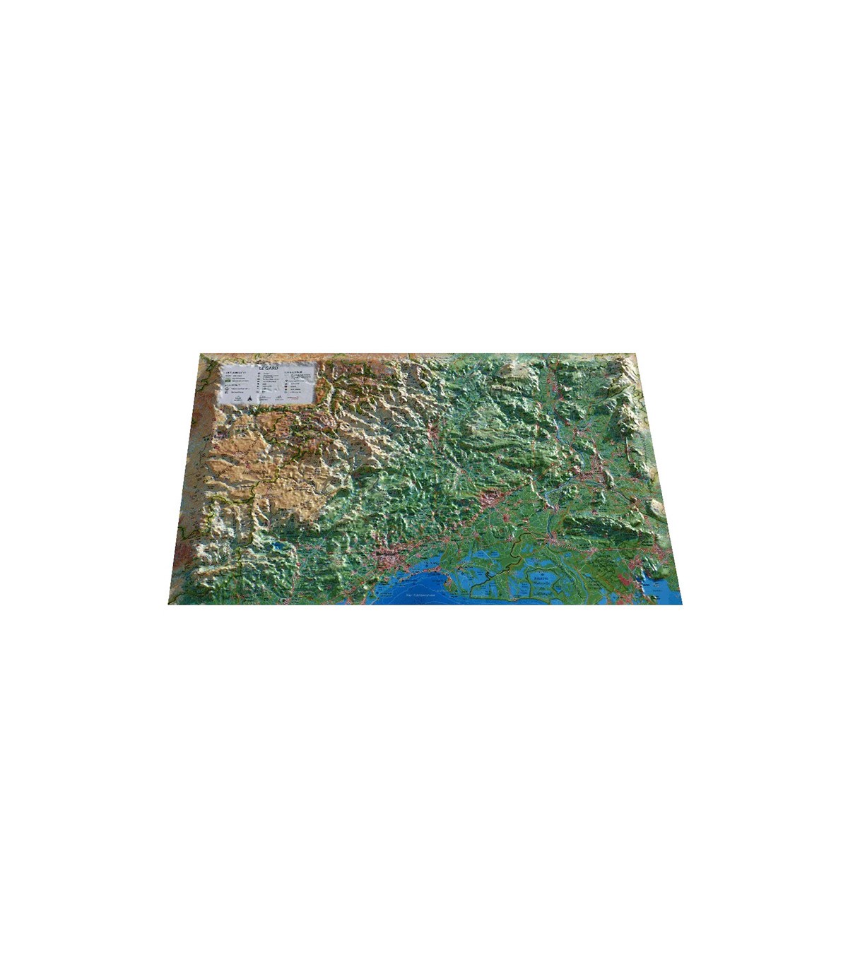 Le Gard 3DMap Relief Map - Air et Aventure