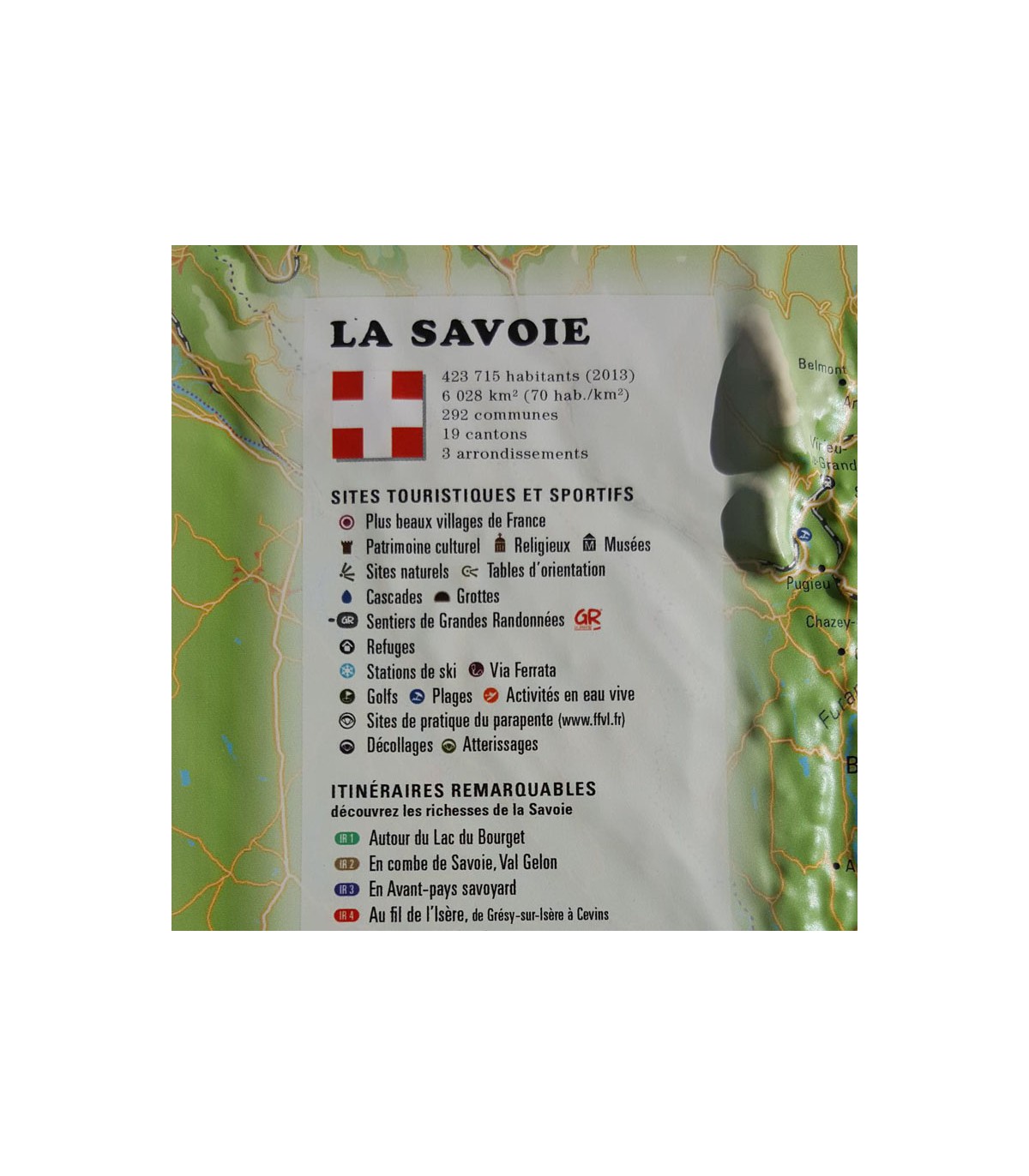 3DMap Savoie Relief Map - Air et Aventure