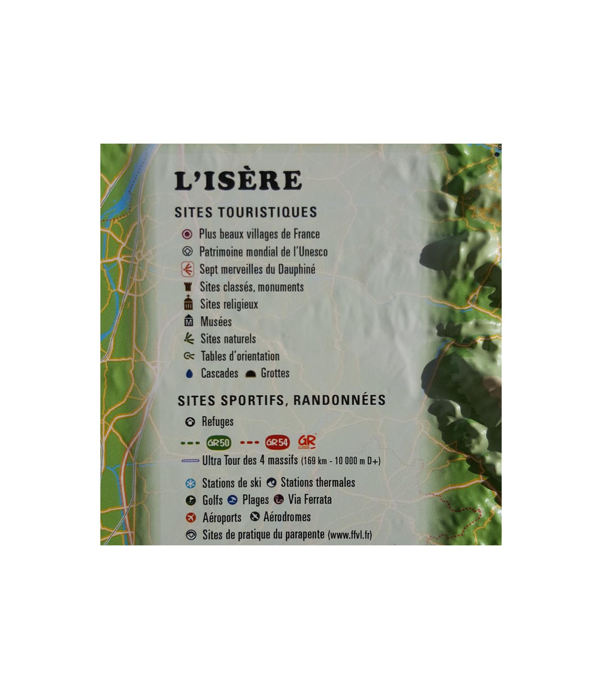 3DMap Isère Relief Map - Air et Aventure