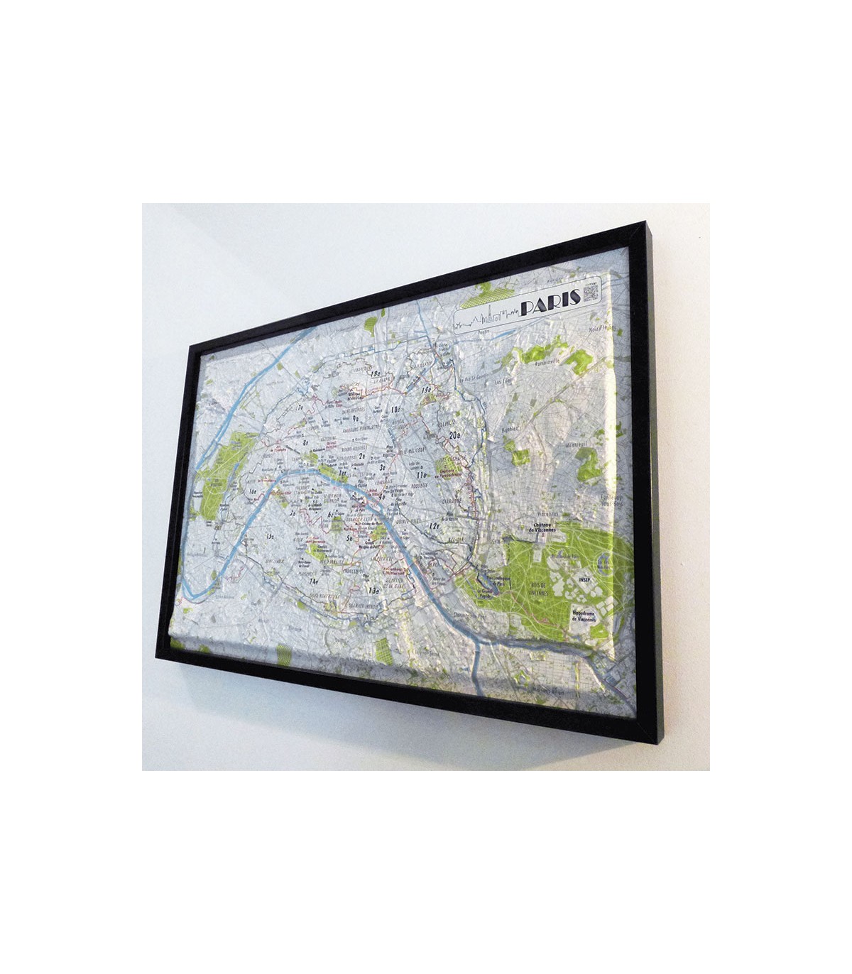 Relief Map Paris 3D Map